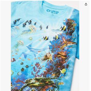 Liquid Blue | Shirts | Liquid Blue Mens Tropical Reef Tshirt Tie Dye ...